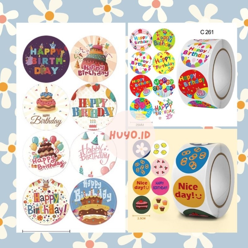 Jual Termurah 100 PCS Stiker Ulang Tahun | Stiker Happy Birthday ...