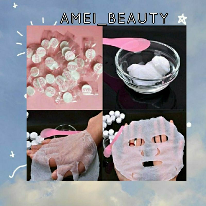 Jual Compressed Paper Mask Sheet / Tablet Mask / Masker Kertas / Masker ...