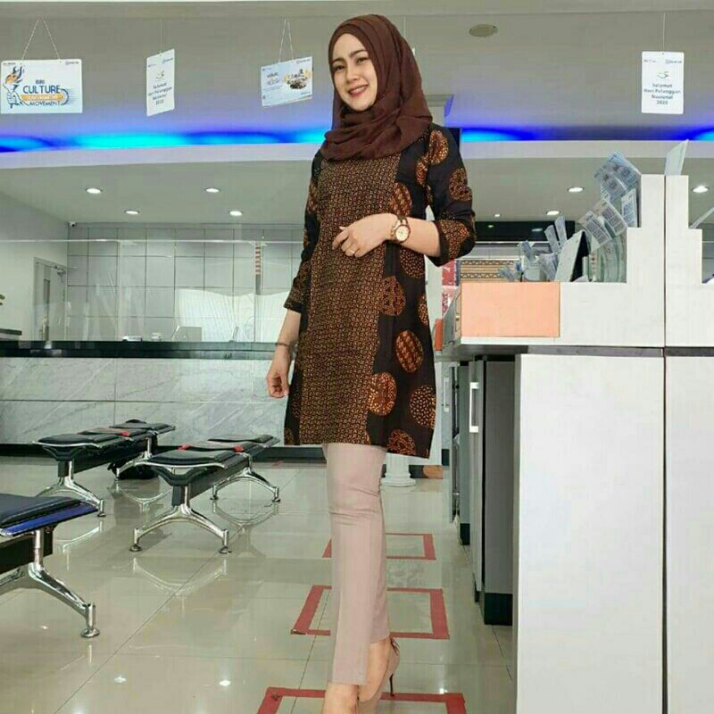 Jual batik tunik warna sogan motif tidak pasaran cocok buat ngator dari ...