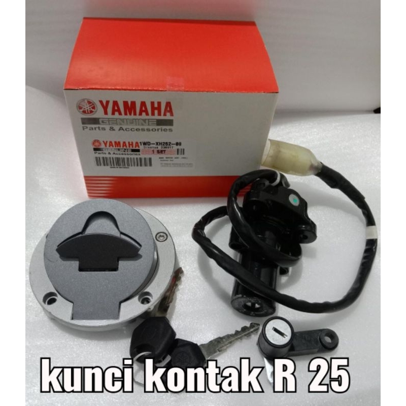 Jual KUNCI SET ASSY TUTUP TANGKI ASLI ORIGINAL YAMAHA R25 1WD-XH252-00 ...