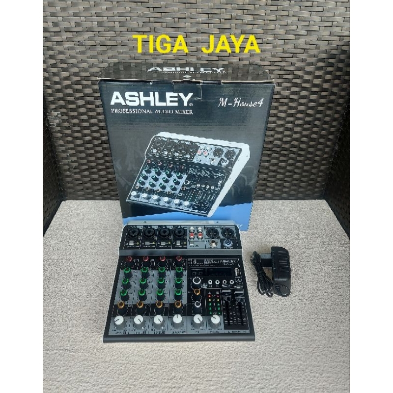 Jual Mixer Ashley M House 4 TERBARU, 4 Channel Bluetooth USB Soundcard Original | Shopee Indonesia