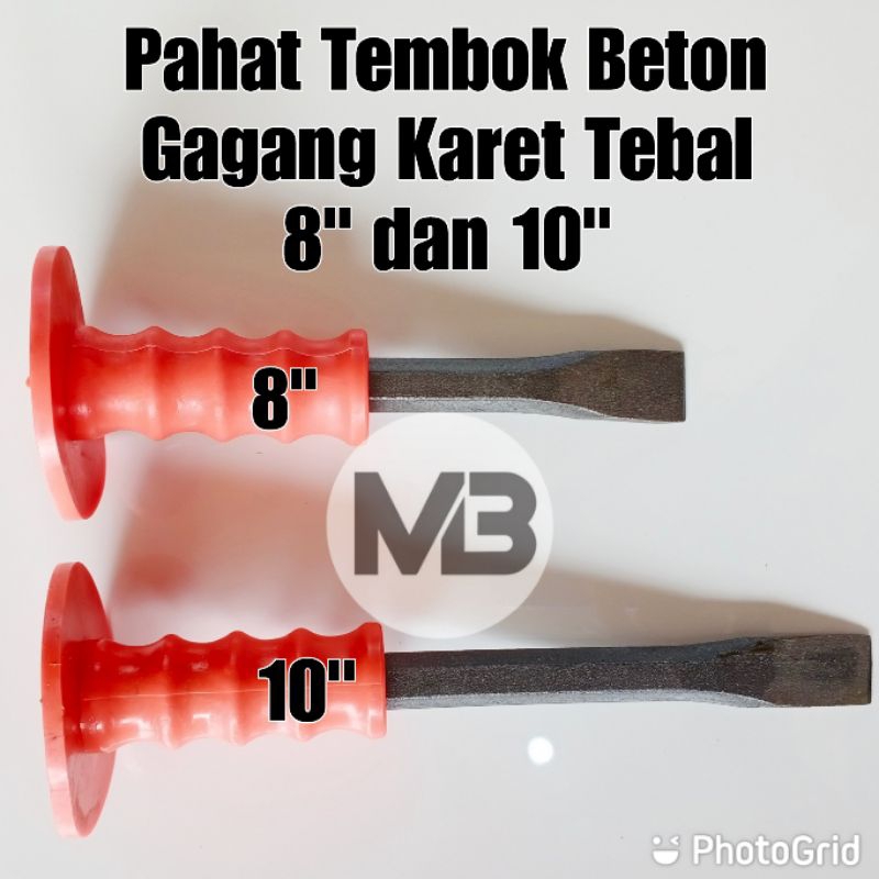 Jual Pahat Bobok Tembok Beton Gagang Karet 8" dan 10" l Pahat Beton ...