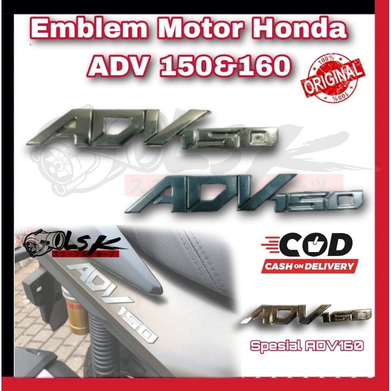 Jual Emblem Logo Motor Honda ADV 150 160 Original Logo Emblem Timbul 3D ...