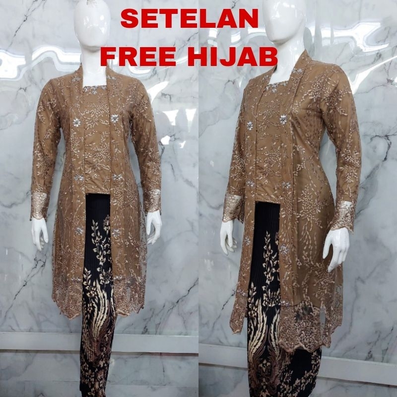 Jual kebaya Kutu Baru Payet/ Tunik Tulle/ Kebaya Modern / Kebaya Favorite / Batik Couple ...