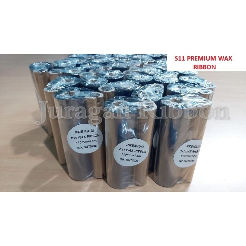 Jual satu dus ribbon wax premium 110 mm x 74 M ( isi 70 pcs ) | Shopee ...