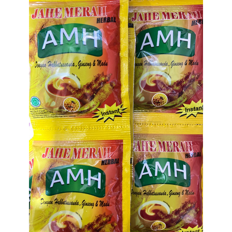 Jual 1 RENCENG ISI 12 JAHE MERAH AMH/ MINUMAN HERBAL 20g | Shopee Indonesia