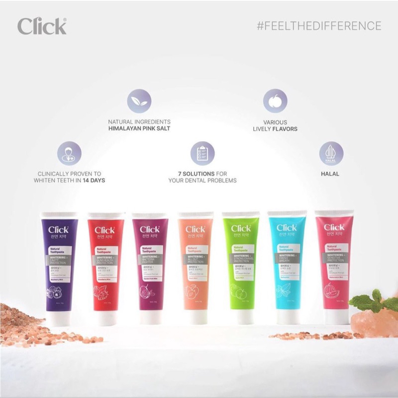Jual Click Natural Whitening Toothpaste 100gr - Pasta Gigi | Shopee ...