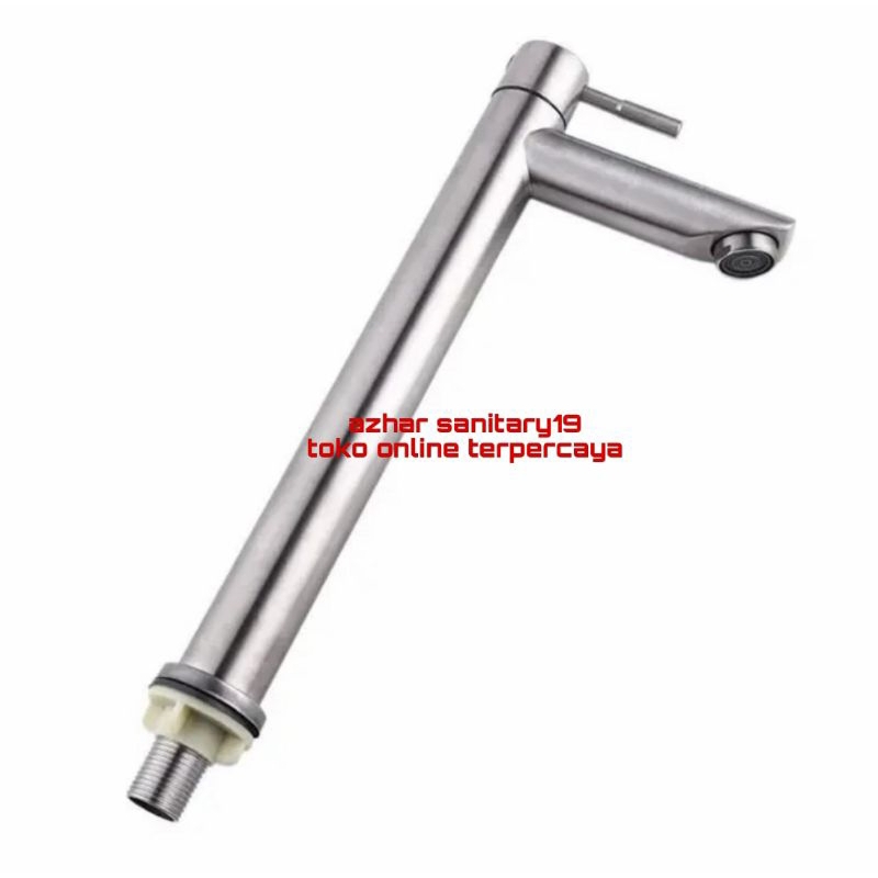 Jual kran westafel tinggi lurus stainless sus 304/kran cuci tangan ...