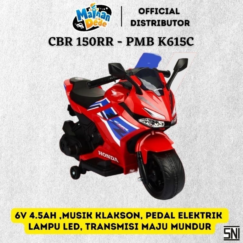 Jual Mainan Motor Aki Anak PMB K615C CBR 150RR PMB K-615 RAID MANUAL ...