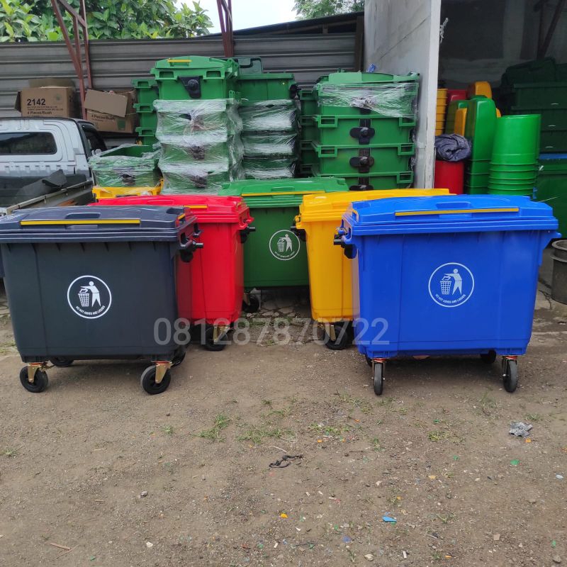 Jual tempat tong sampah besar 660 liter bahan plastik | Shopee Indonesia