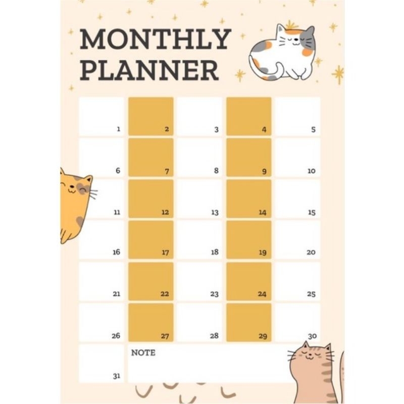 Jual paket Kertas Daily Planner ukuran A5 isi 20 Lembar/paket | Shopee ...