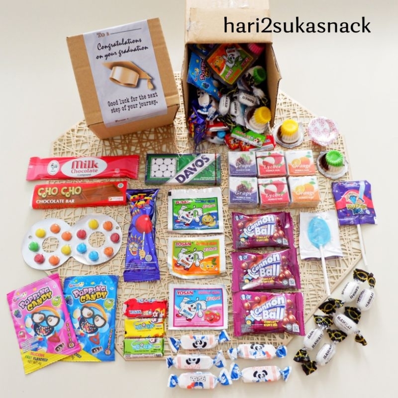 Jual Graduation Hampers Wisuda Paket Jajanan Jadul Viral Murah Gift Box ...