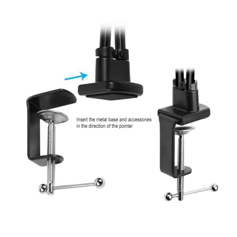 Jual stand 3in1 meja jepit clamp mic mikrofon microphone bracket lengan ...