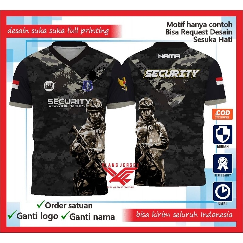 Jual JERSEY SECURITY CUSTOM DESAIN PRINTING | Shopee Indonesia