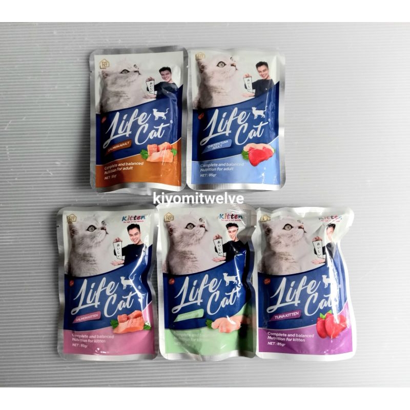Jual Life Cat Sachet Lifecat Pouch All Varian Adult Kitten Makanan ...