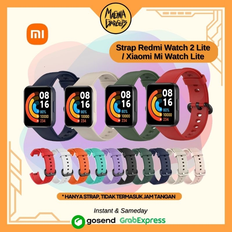 Jual Silikon Rubber Strap Redmi Watch 2 Lite / Xiaomi Mi Watch Lite ...