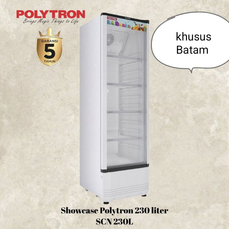 Jual POLYTRON SHOWCASE SCN-230L 4 RAK DISPLAY COOLER GARANSI RESMI ...