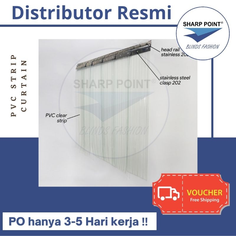 Jual PVC Strip Curtain / Tirai Plastik, Tirai PVC, Breket PVC, Tirai ...