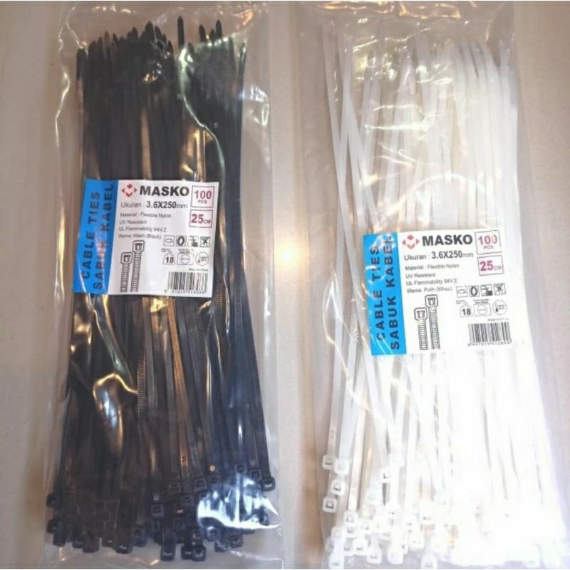 Jual Kabel Ties Masko 25 Cm 3.6x250mm 25Cm 3,6x250mm 3.6 x 250 mm ...