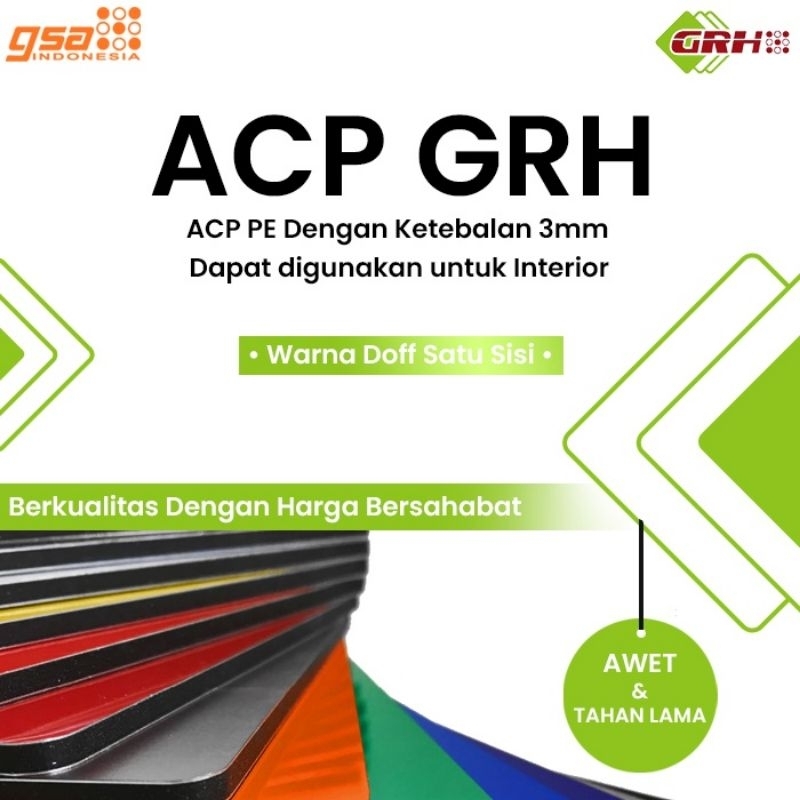 Jual ACP GRH Aluminium Composite Panel 3mm 1 sisi Warna Doff | Shopee ...