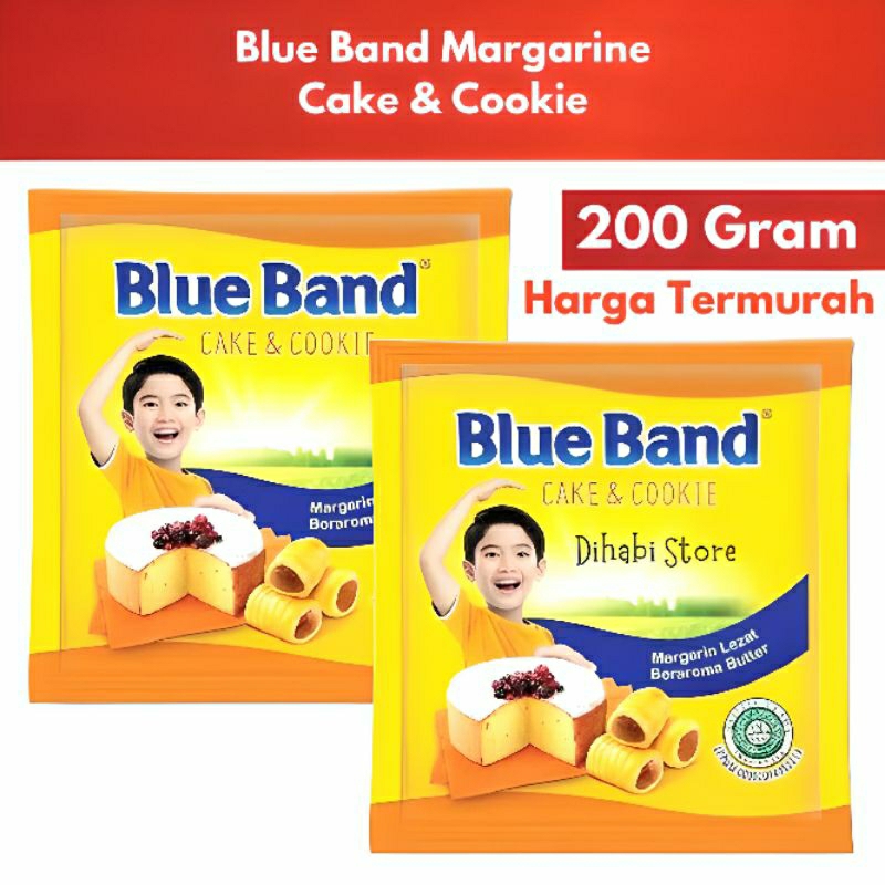 Jual Blue Band Cake & Cookie 200 Gram Butter Margarin Baking | Shopee ...