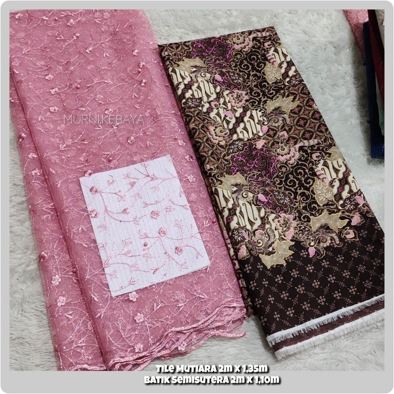 Jual Brokat Tile Mutiara & Batik Semisutra Foil, Bahan Seragam ...