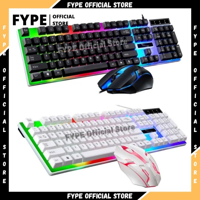 Jual FYPE Paket Keyboard Mouse Gaming PC Full Set LED RGB Waterproof ...