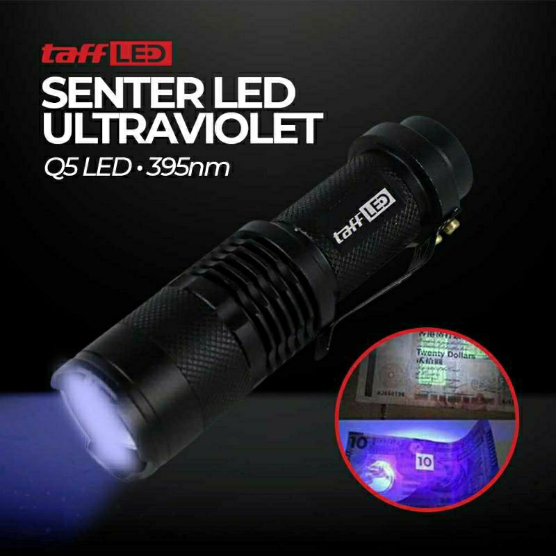 Jual TaffLED Senter LED UV 395nm Waterproof Pocketman Ultraviolet - P1 ...