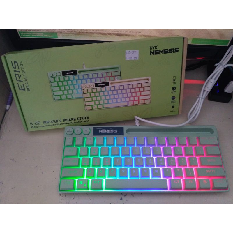 Jual Keyboard NYK K-06 ERIS MATCHA SERIES USB RGB | Shopee Indonesia