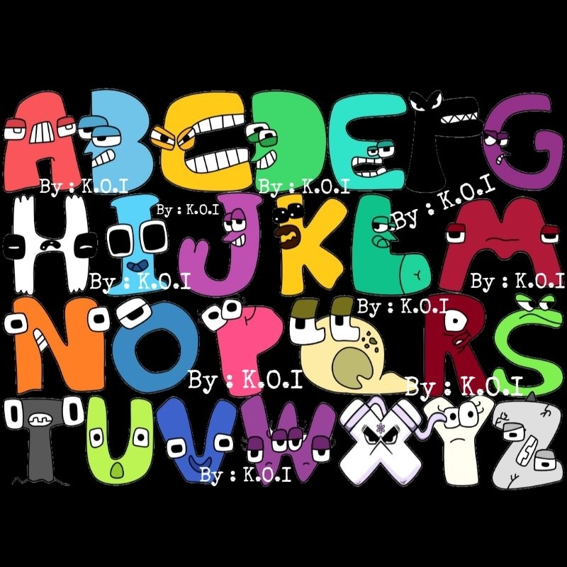 Jual KOI Request bikin Nama - SABLON DTF (Digital printing) ALPHABET ...