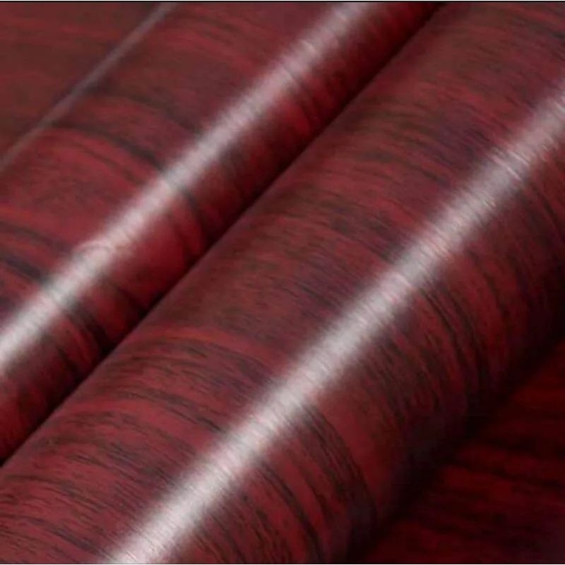 Jual Wallpaper Sticker Dinding Kayu Merah Maroon Murah Kekinian premium ...