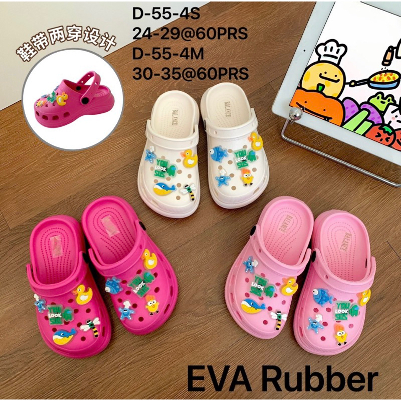 Jual D-55 4S Sendal anak crocs size 30-35 bisa cewek n cowok | Shopee ...