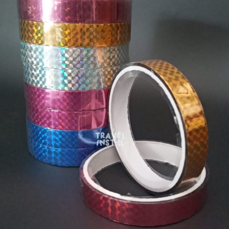 Jual Selotip Hologram lebar 1,5 cm - Isolasi Toples - Solasi Hologram ...