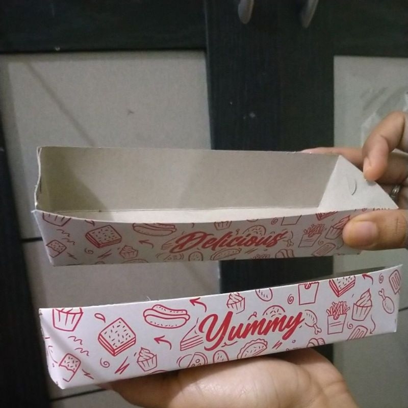 Jual Wadah Kertas Box Dus Packing Jualan Makanan Dine In Take Away Bisa ...