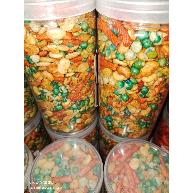 Jual Kacang Campur Mix Nut 450gr Toples 1000ML | Shopee Indonesia