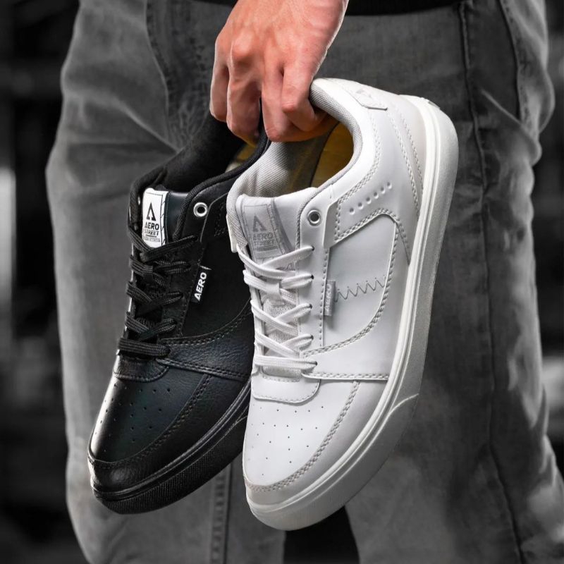Jual Sepatu Aerostreet Hoops Low Hitam / Putih | Shopee Indonesia