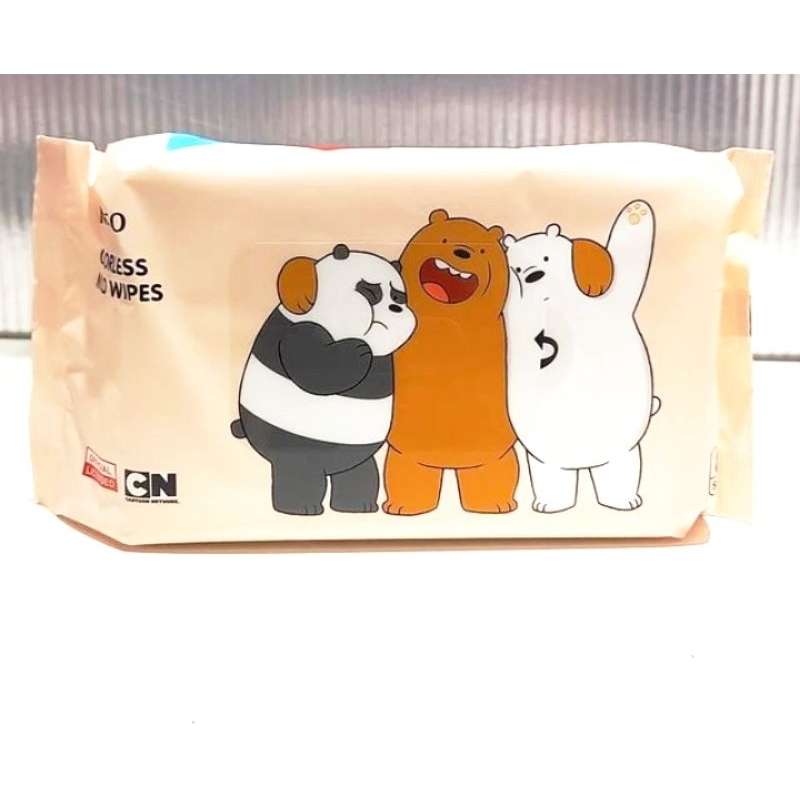 Jual MINISO WE BARE BEARS ODORLESS MILD WIPES 80 SHEETS / TISU BASAH ...