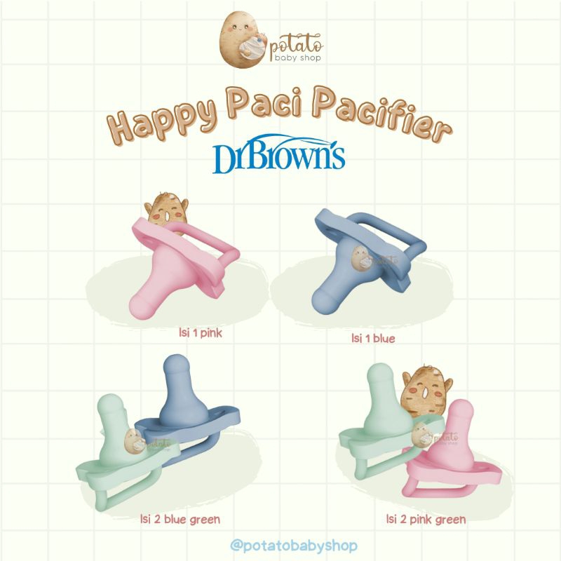 Jual Dr Brown's - Happy Paci Silicone Pacifier / Empeng silikon Dr ...