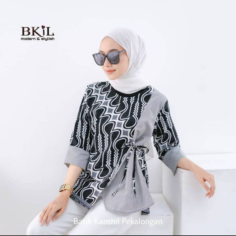 Jual Baju Batik wanita ASJ SA HRB026 Kenongo Kemeja Tosca Pendek Batik terbaru | Shopee Indonesia
