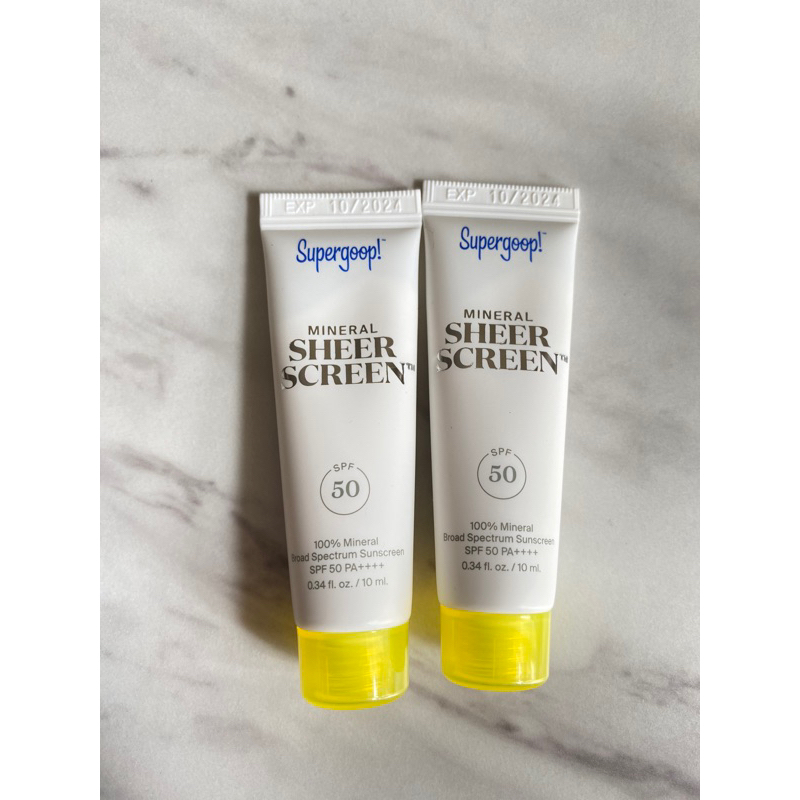 Jual SALE Supergoop Mineral Sheer Screen Sunscreen SPF 50 travelsize ...