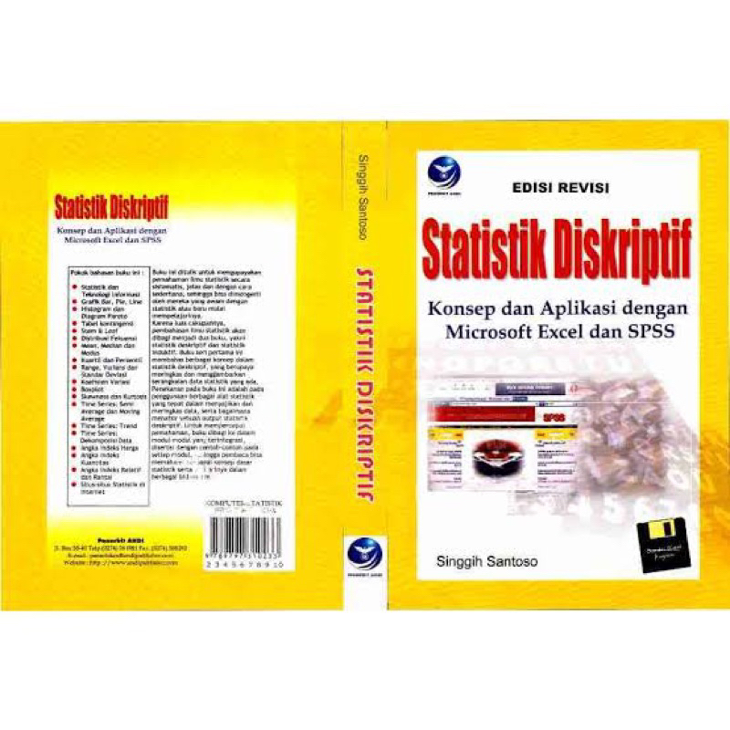 Jual Statistik deskriptif singgih santoso konsep dan aplikasi dengan microsoft excel dan spss ...