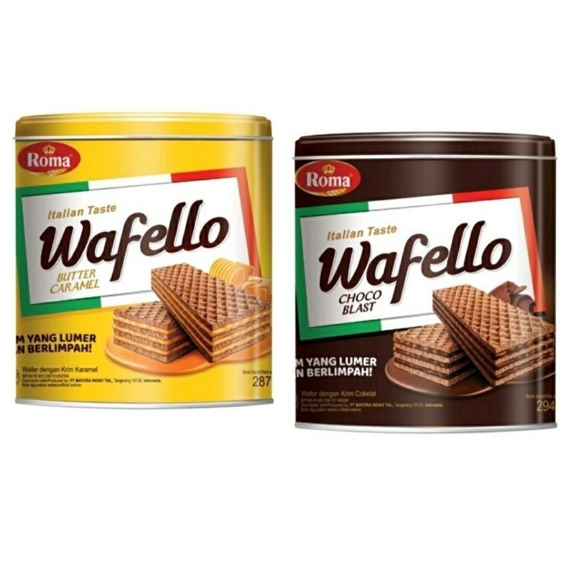 Jual Wafer Roma Wafello kaleng - Netto 234 gram | Shopee Indonesia