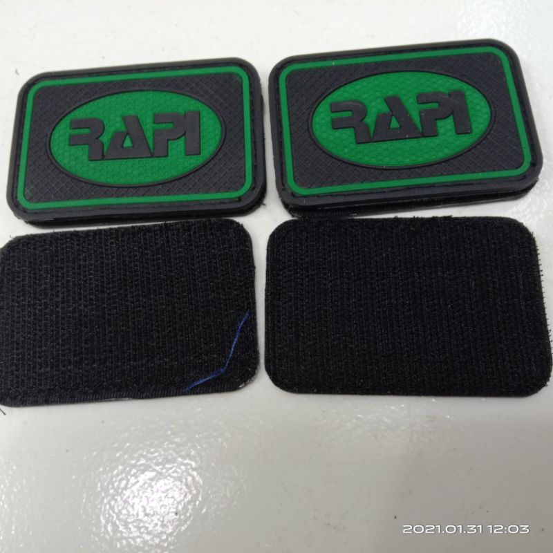 Jual logo rapi ruber perekat| logo rapi|logo rapi velcrow | Shopee ...