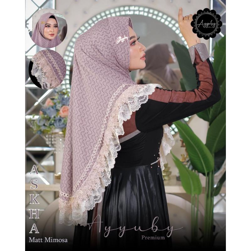 Jual Jilbab Instant Motif Pinggiran Brukat Untuk Dewasa Terdapat Logo ...