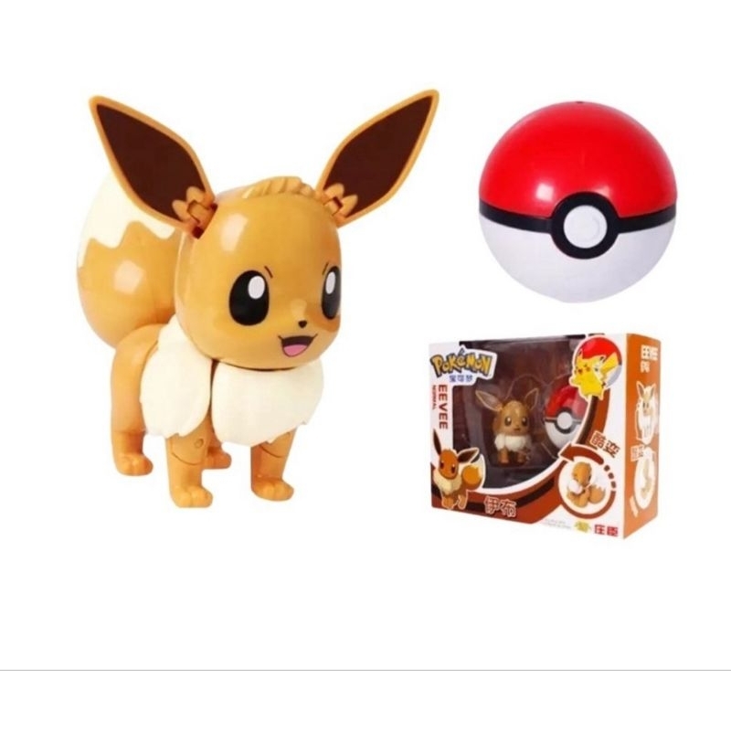 Jual READY STOCK pokemon deformation robot pikachu pokeball figure ...