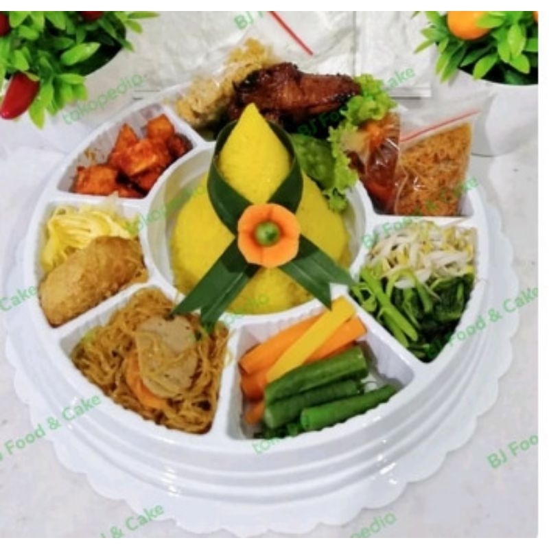 Jual Tumpeng Mini/ tumpeng nasi kuning / 20 Mika / BJ Food | Shopee Indonesia