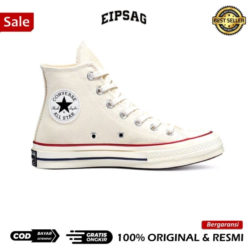 Jual Converse CT 70s High Parchment Egret RESMI ORIGINAL | Shopee Indonesia