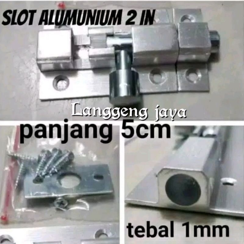 Jual Grendel Aluminium 2 , 3 , 4 inchi Tebal slot pintu slot jendela ...