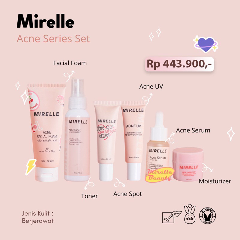 Jual Mirelle Acne Set / Acne Series / Mirelle beauty | Shopee Indonesia