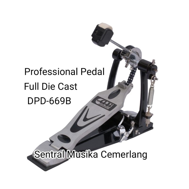 Jual Single Pedal Bass Drum Double Chain Kick Drum DB Percussion DPD-669B Full Die Cast | Shopee ...